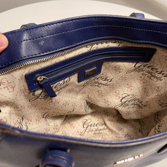 Guess | Bags | Guess Purple Leather Tote Bag | Poshmark